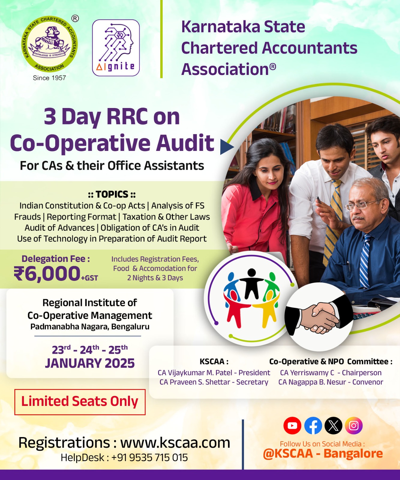 3 Days Residential Refresher Course : Co-operative Audit | 23rd, 24th, & 25th January 2025 ...